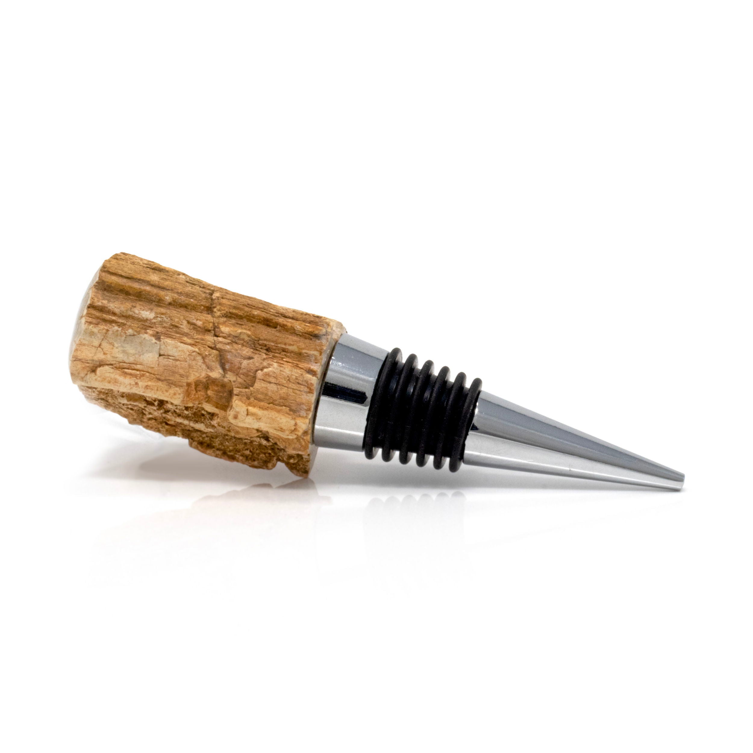 Madagascar Petrified Wood Stump Wine Stopper - Rare Earth Gallery
