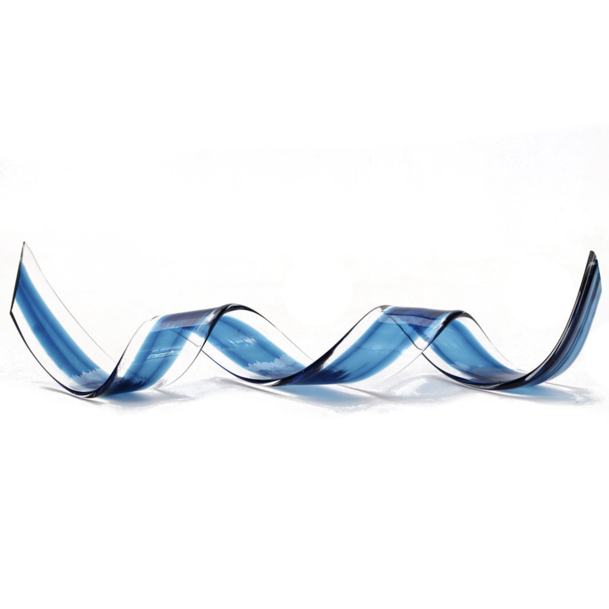 Glass Decor - Curled Cobalt Blue Ribbon - Rare Earth Gallery