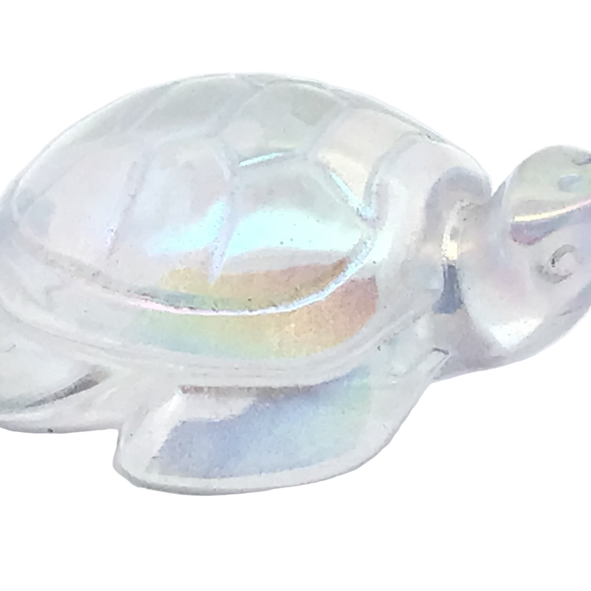 2.5" Angel Aura Crystal Turtle Carving – Rare Earth Gallery