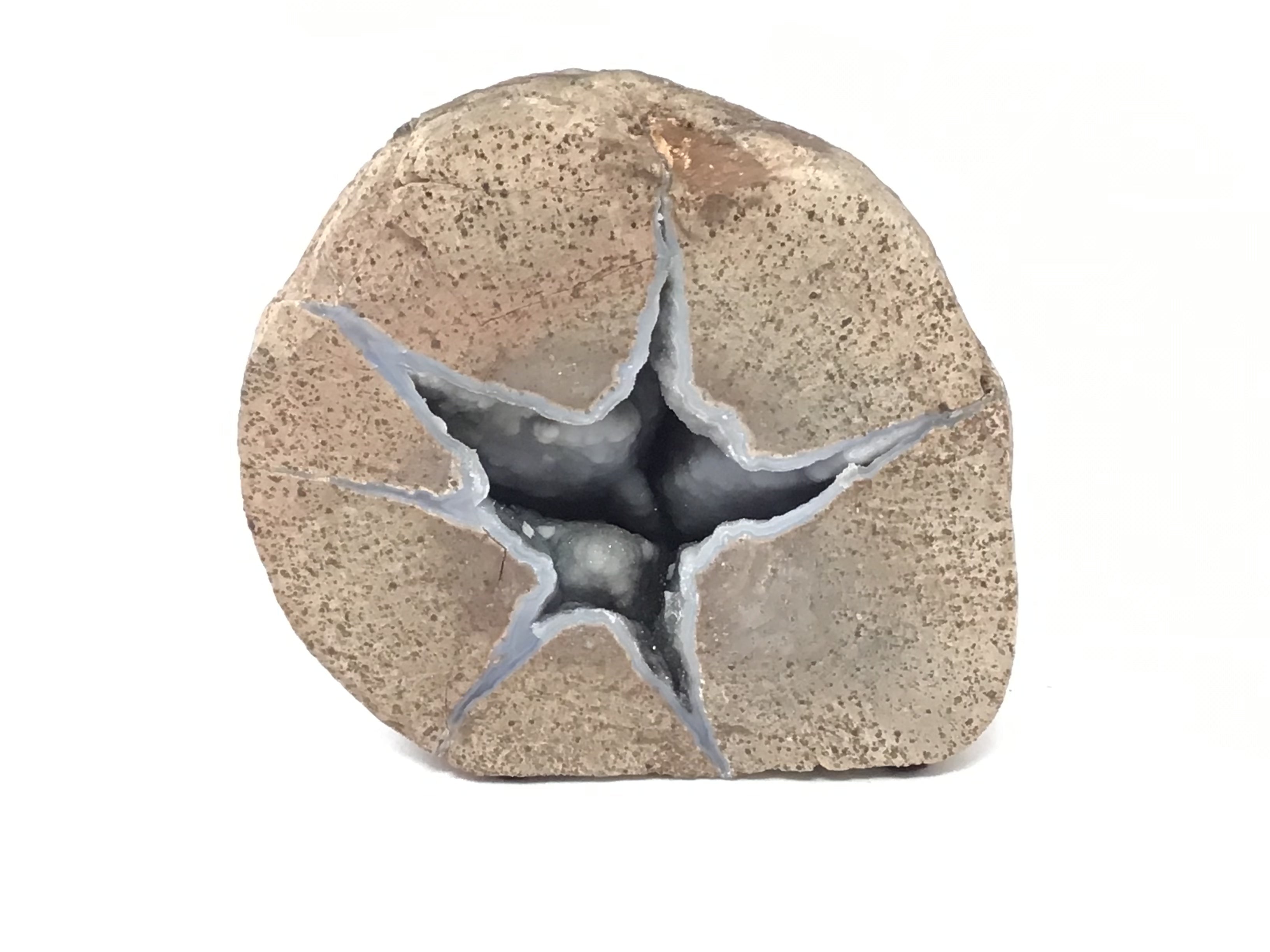 Dugway Geode with Druze - Cut & Felted Base with Starburst Pocket ...