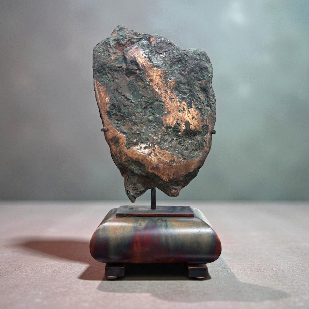 Michigan Float Copper Nugget On Custom Stand – Rare Earth Gallery