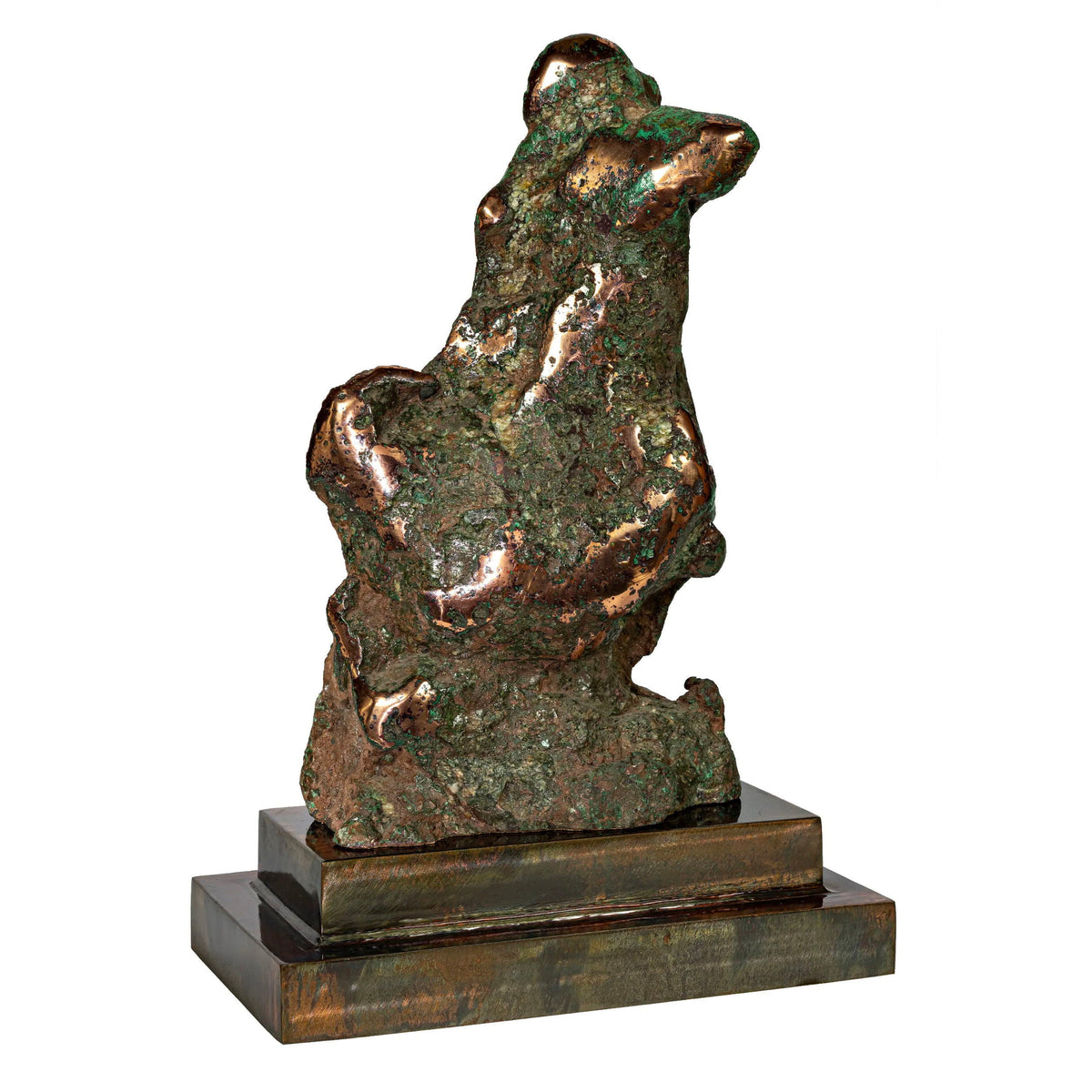 Michigan Float Copper Cut Base On Custom Stand – Rare Earth Gallery