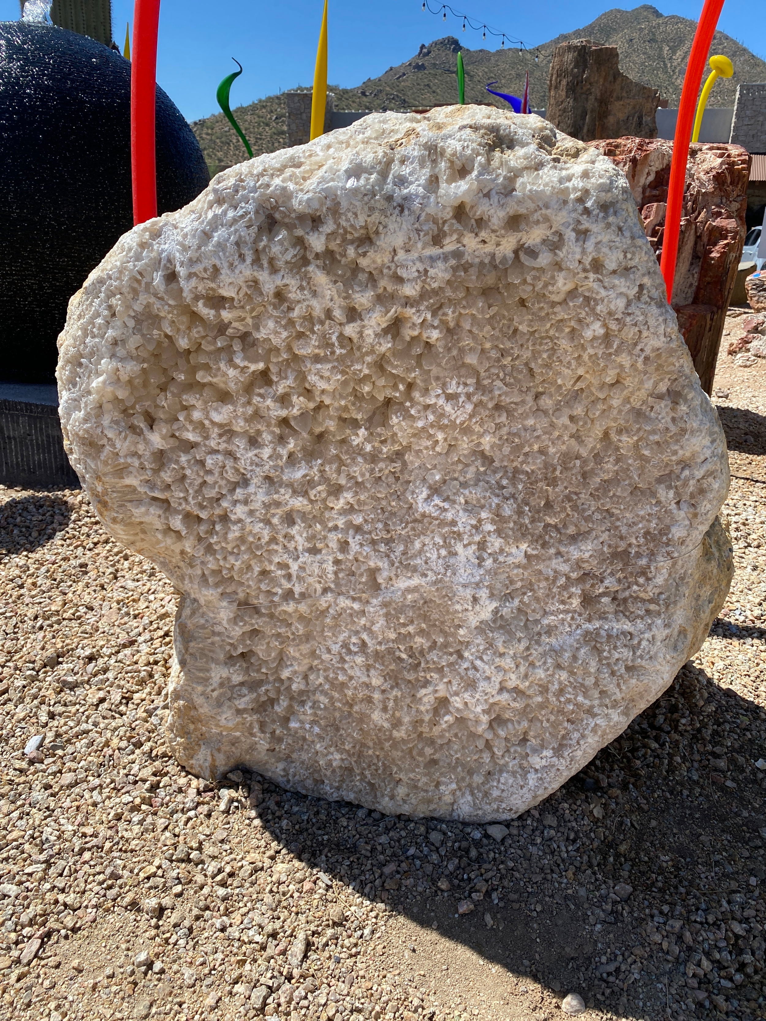 Calcite Crystal Onyx Fountain Boulder - Rare Earth Gallery