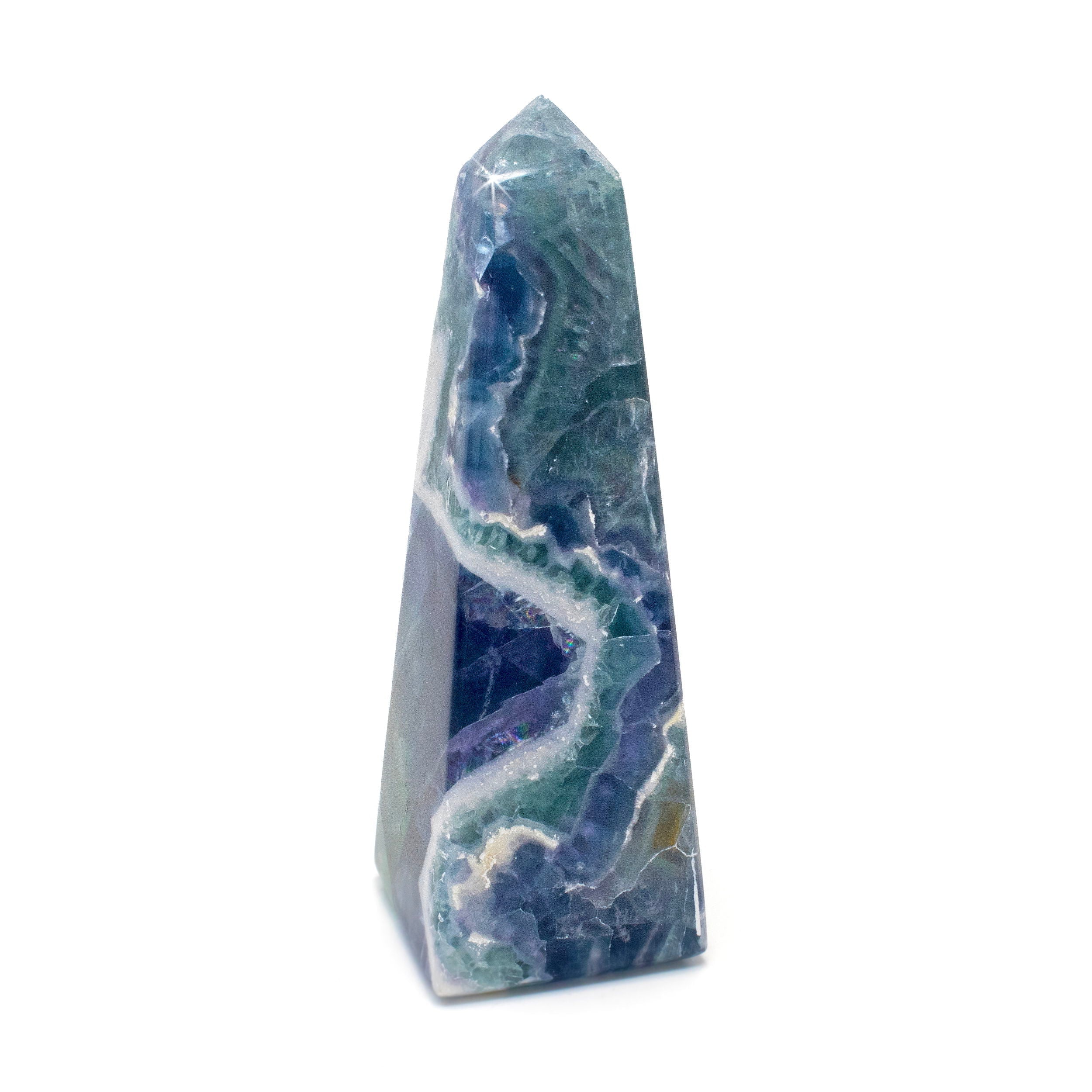 Rainbow Fluorite Obelisk - Rare Earth Gallery